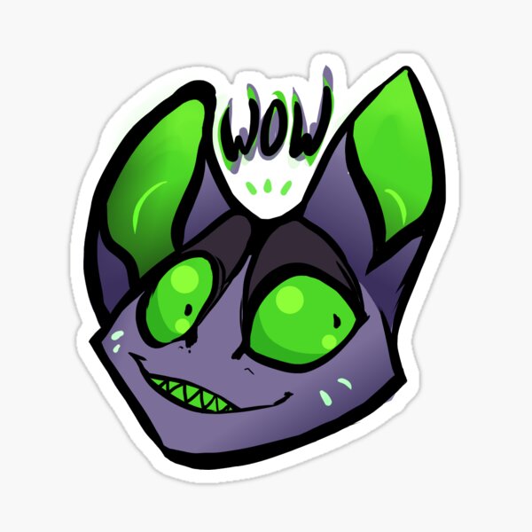 "Wow face" Sticker by LunaXantaArts | Redbubble