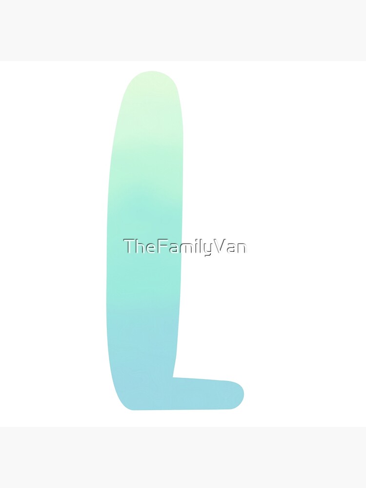 "Personalized Seafoam Color Palette Monogram L" Poster by TheFamilyVan ...