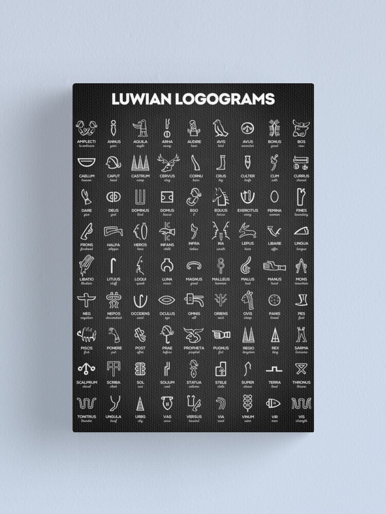 "Luwian Hieroglyphic Script" Canvas Print for Sale by innasoyturk ...