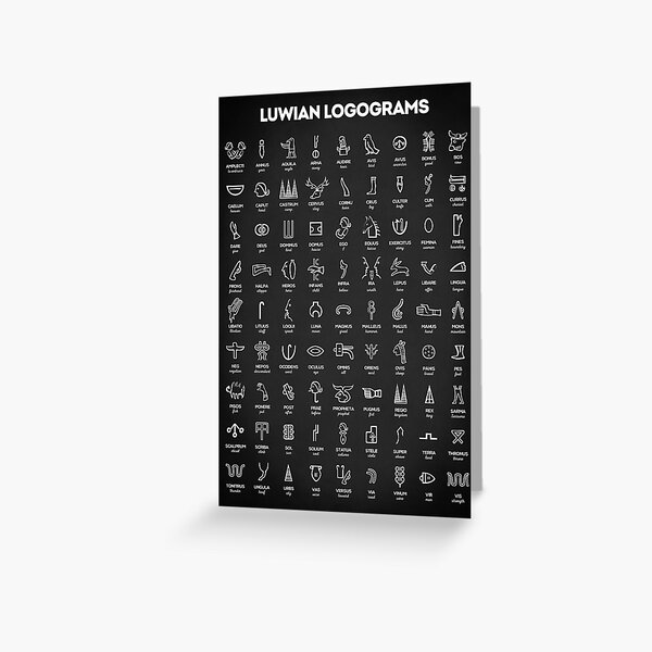 "Luwian Hieroglyphic Script" Greeting Card by innasoyturk | Redbubble