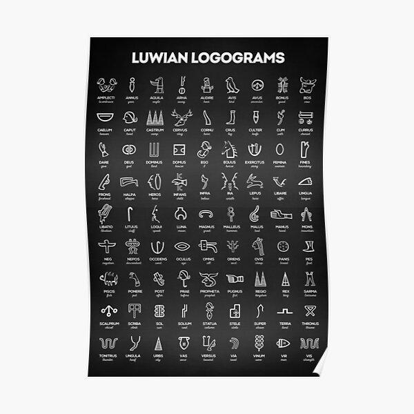 "Luwian Hieroglyphic Script" Poster by innasoyturk | Redbubble