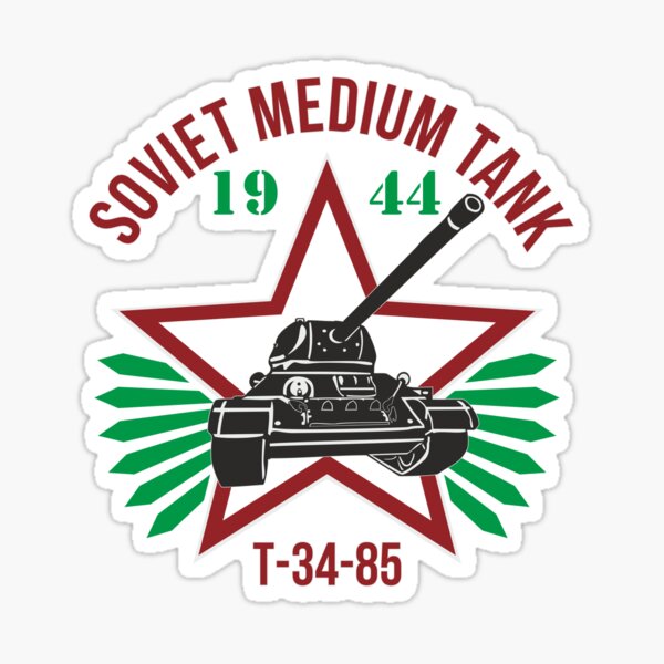 "Soviet medium tank ww2 T-34-85" Sticker for Sale by FAawRay | Redbubble