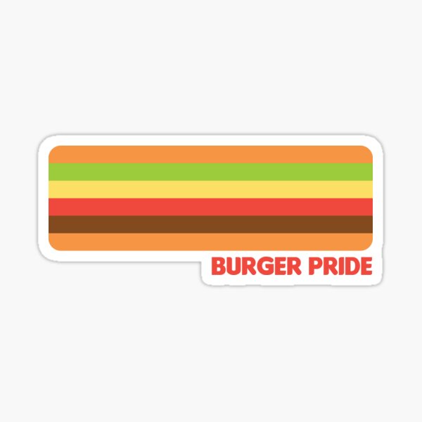 "Burger Pride" Sticker by frittercritters | Redbubble