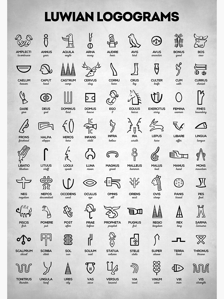 "Luwian Logograms" Poster by innasoyturk | Redbubble