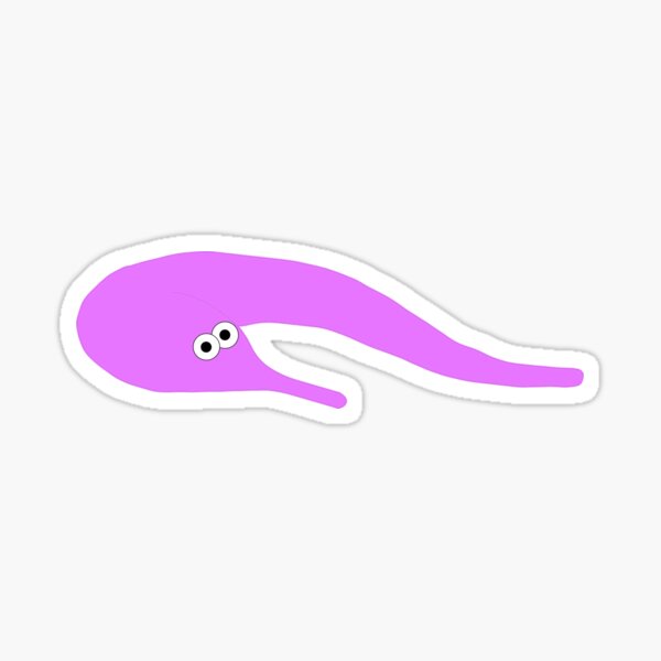"Purple worm on a string" Sticker for Sale by heyitslexii | Redbubble