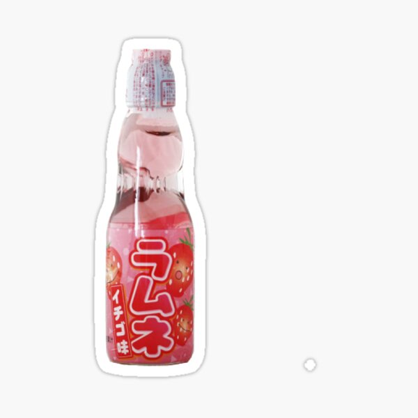 "Japanese Strawberry Ramune Soft Drink" Sticker for Sale by breadhouse ...