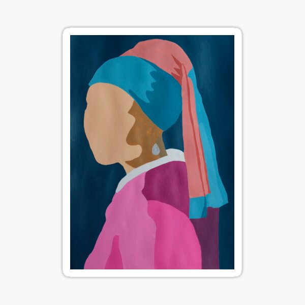 "Girl with the pearl earring" Sticker for Sale by aanais | Redbubble