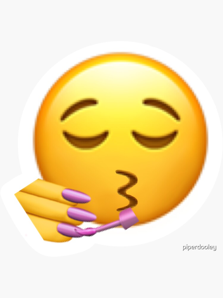 ""Periodt" Emoji" Sticker for Sale by piperdooley | Redbubble