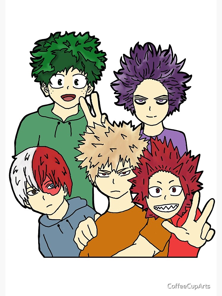 "BNHA Boys" Poster by CoffeeCupArts | Redbubble