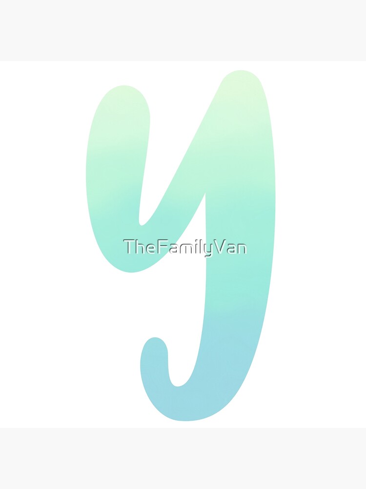 "Personalized Seafoam Color Palette Monogram Y" Poster by TheFamilyVan ...