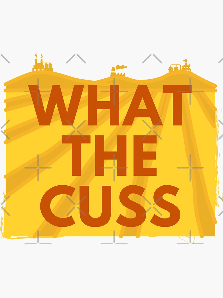 "What The Cuss // Fantastic Mr. Fox // Wes Anderson" Sticker for Sale ...