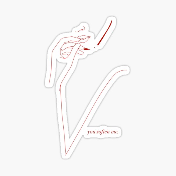 "you soften me" Sticker for Sale by iamlouisiana | Redbubble