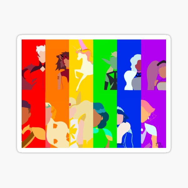 "She-Ra the princess of power characters pride flag" Sticker for Sale ...