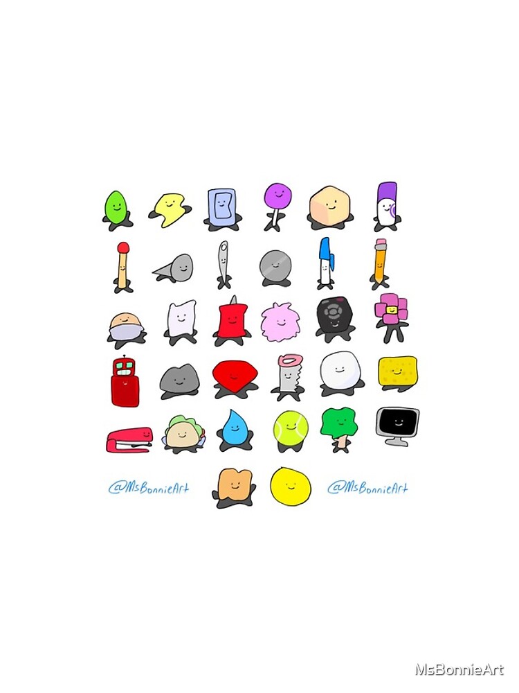 "Bfdi All Contestants Pack Part 2" iPhone Case for Sale by MsBonnie ...