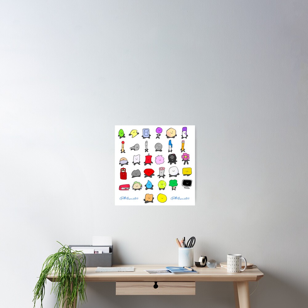"Bfdi All Contestants Pack Part 2" Poster for Sale by MsBonnie | Redbubble