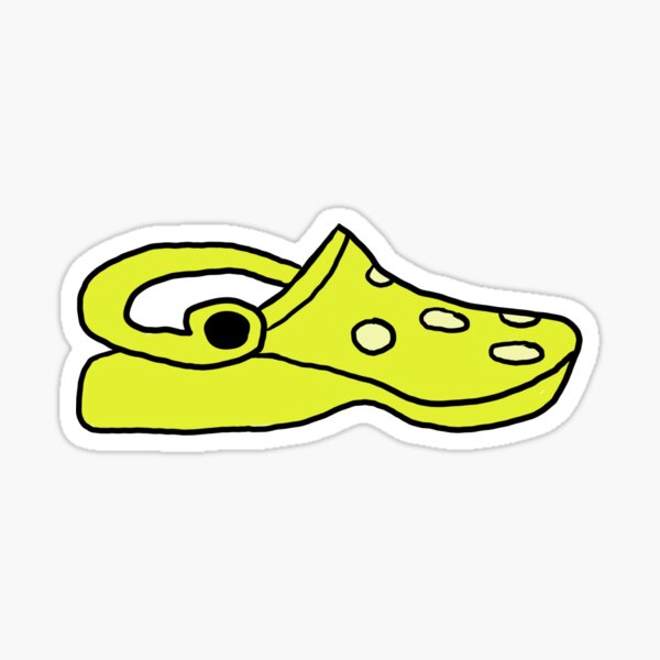 "Yellow Croc" Sticker for Sale by mgir-art | Redbubble