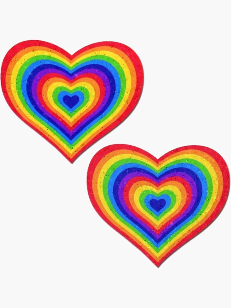 "glittery rainbow kidcore hearts pack " Sticker for Sale by cbeaaa ...