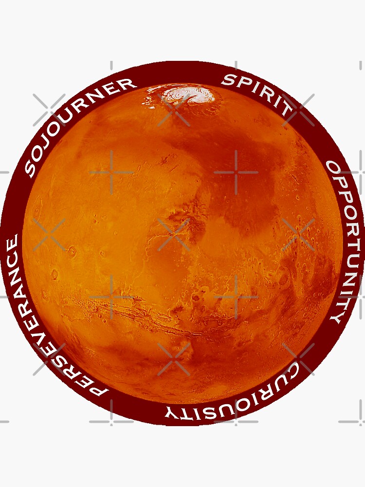"Mars & U.S. Rovers" Sticker by pilotcourtney | Redbubble