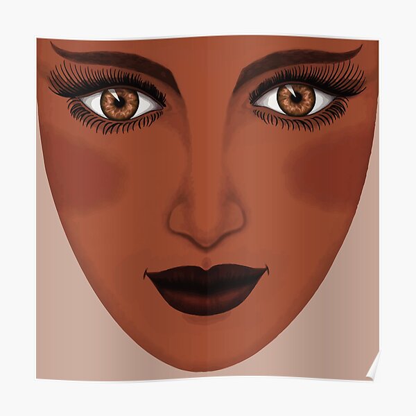 "Avatar # 685: Brown Skin Tone with Medium Brown Eyes and Mocha Lip ...