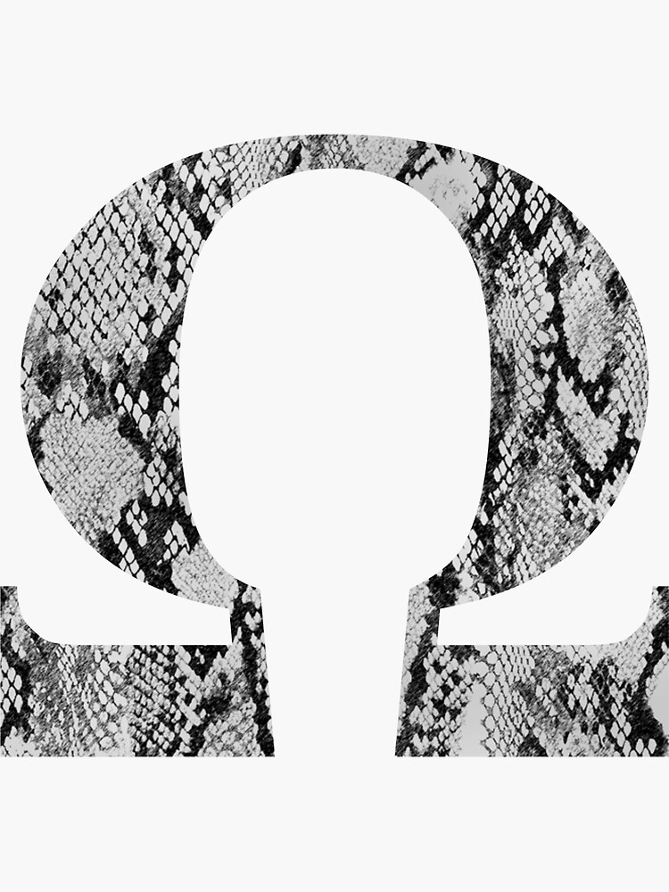 "Omega Snake Skin" Sticker for Sale by mecree00 | Redbubble