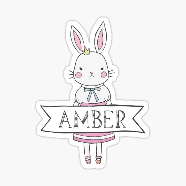 "Amber" Sticker by A-Personalised | Redbubble