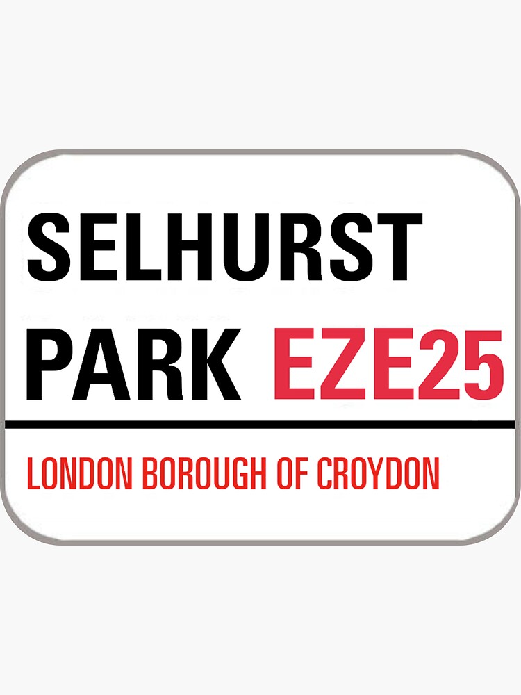 "EZE25 Selhurst Park Street Sign" Sticker for Sale by BradPCPFC | Redbubble