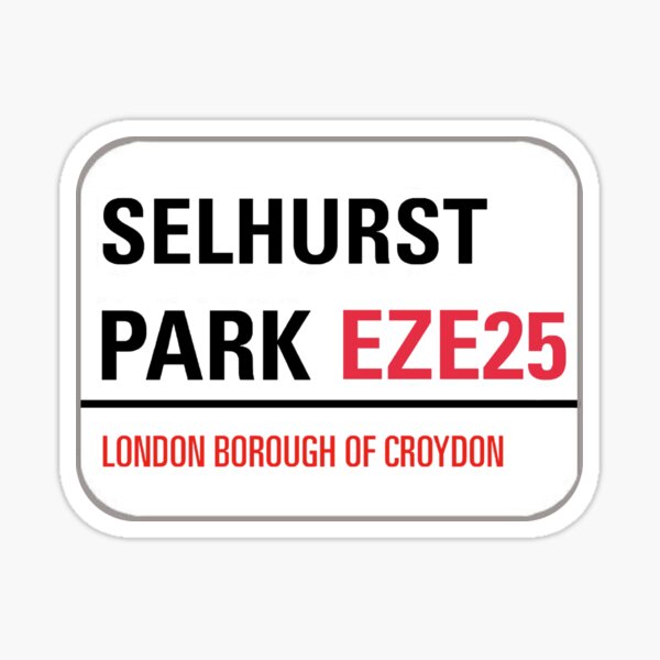 "EZE25 Selhurst Park Street Sign" Sticker for Sale by BradPCPFC | Redbubble