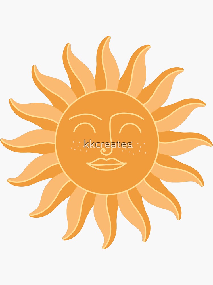 "Boho Sun" Sticker for Sale by kkcreates | Redbubble