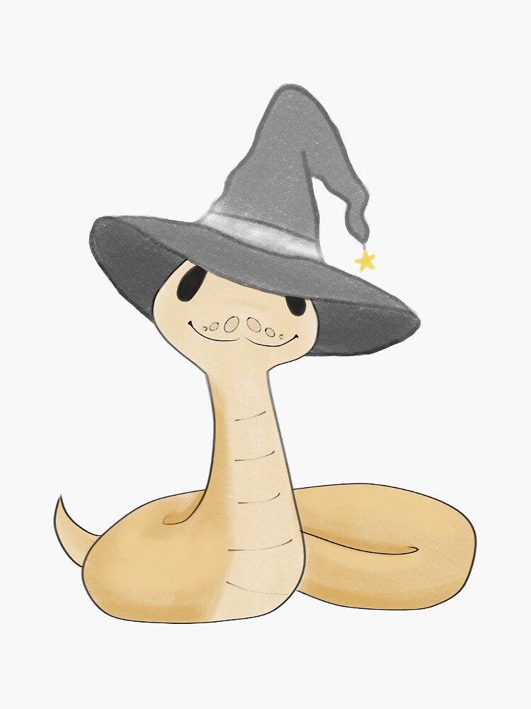 "Cute snake with Halloween hat" Sticker for Sale by RoseCorrigan ...