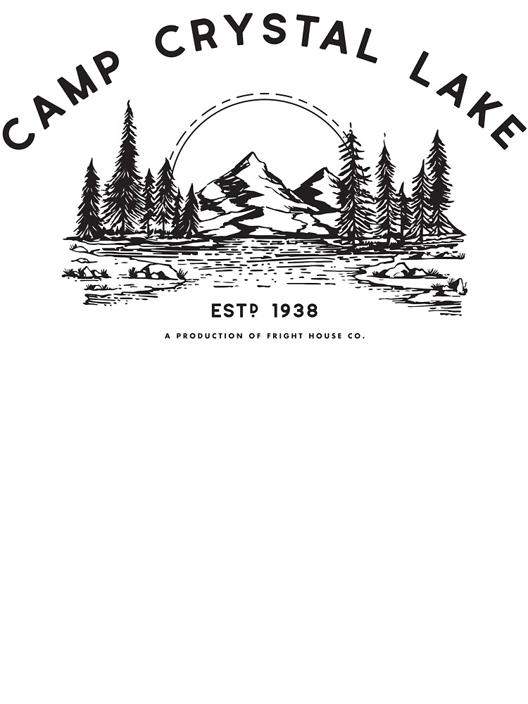 "Camp Crystal Lake – Black Logo" Kids T-Shirt for Sale by frighthouseco ...