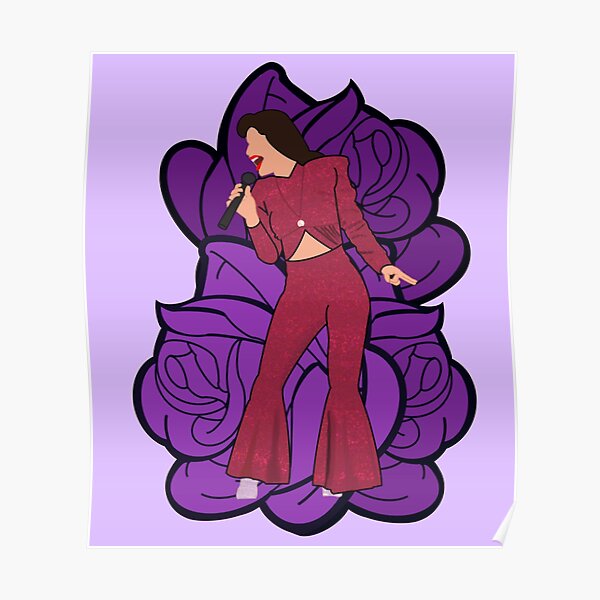 "Selena Purple rose " Poster by SimplyVanza | Redbubble