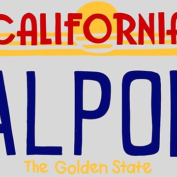 "Cal Poly California License Plate" Sticker for Sale by allison a ...