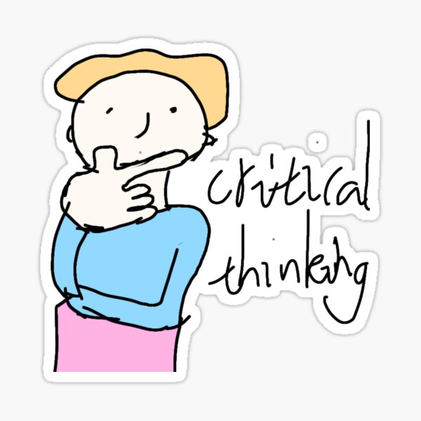 "Critical Thinking" Sticker for Sale by Billart | Redbubble