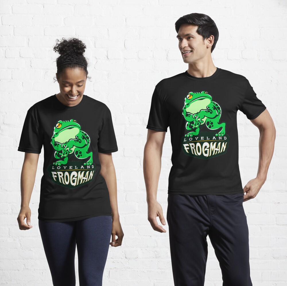 "Loveland Frogman Mascot" Active T-Shirt for Sale by cryptid-clyde ...