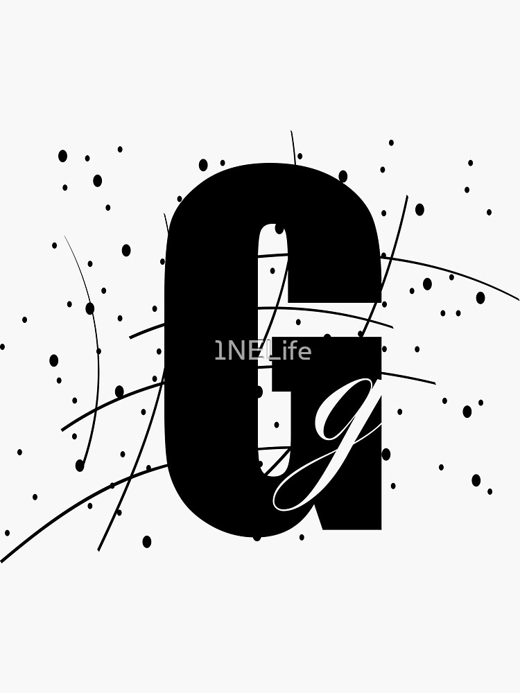 "Letter G" Sticker for Sale by 1NELife | Redbubble
