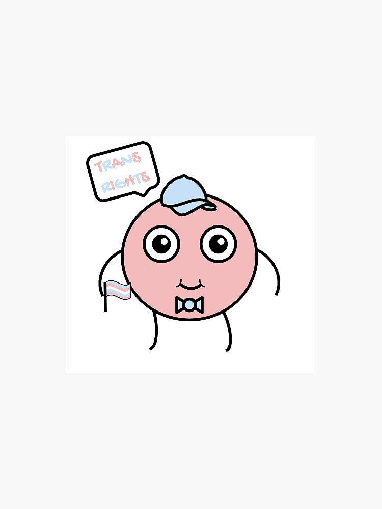 "Trans Rights Cute Drawing" Sticker for Sale by tallyleman | Redbubble