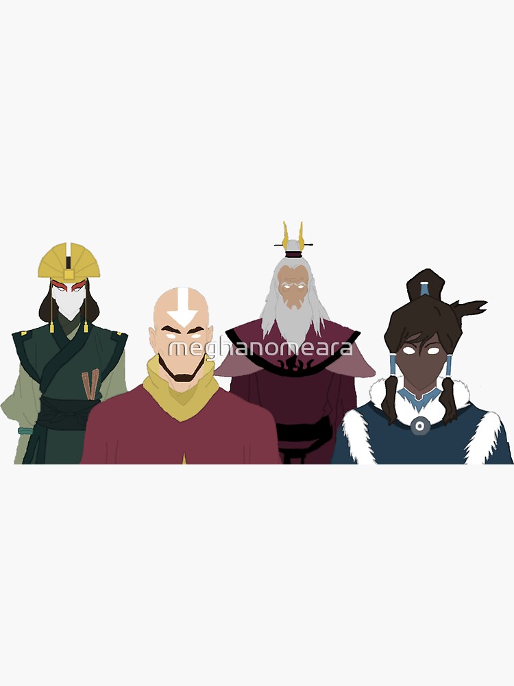 "Avatar Cycle- TLOK/ATLA" Sticker for Sale by meghanomeara | Redbubble
