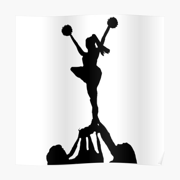 "cheer silhouette " Poster for Sale by aloha-designs | Redbubble