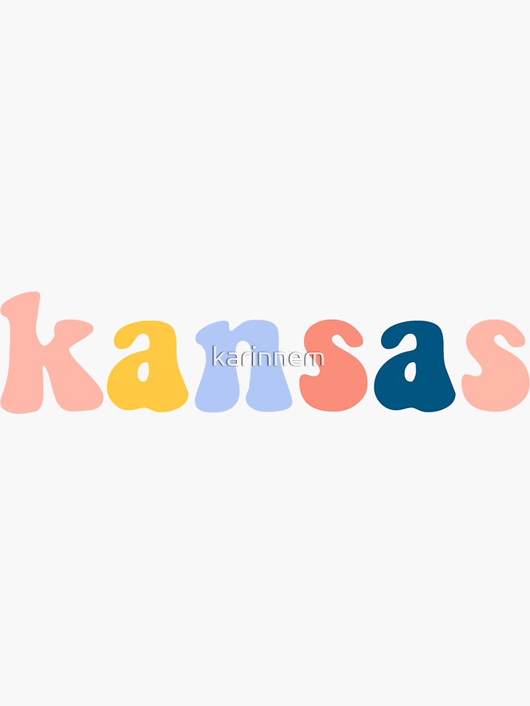 "Kansas State Word Text Graphic" Sticker by karinnem | Redbubble