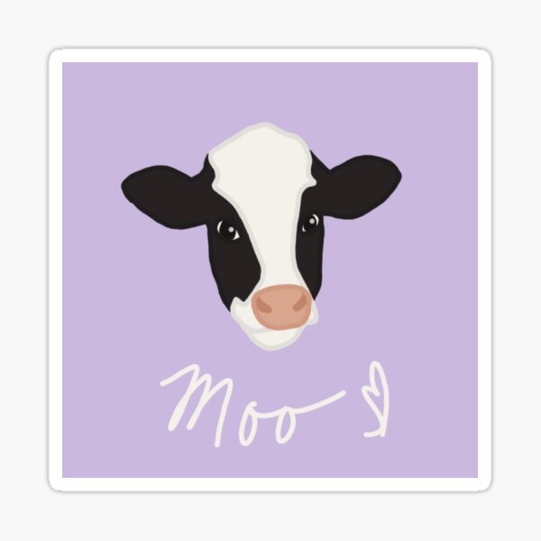 "Happy Cow" Sticker by yikesimscared | Redbubble