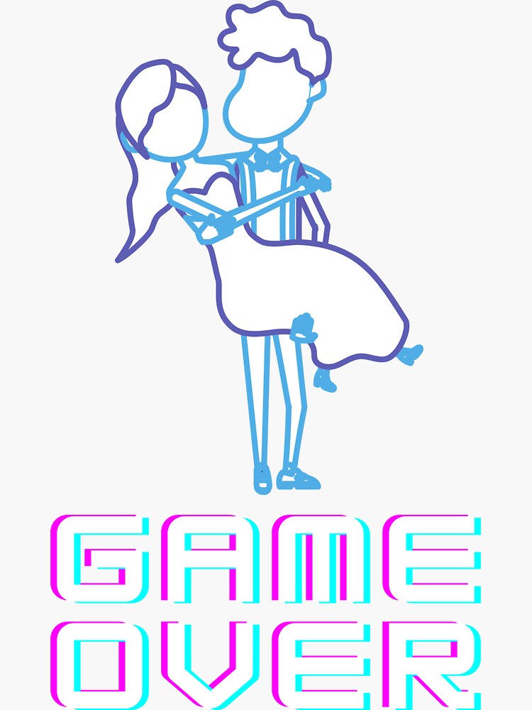 "Gamer Over" Sticker by ahmedjamal | Redbubble