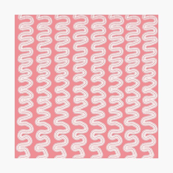 "Pink Hand Drawn Squiggle Line Pattern" Photographic Print for Sale by ...