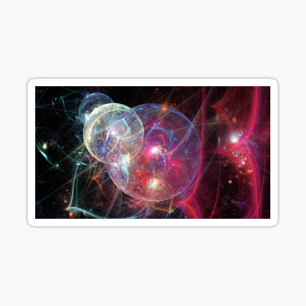 "Alien Fireworks in Space" Sticker for Sale by StarryNM | Redbubble
