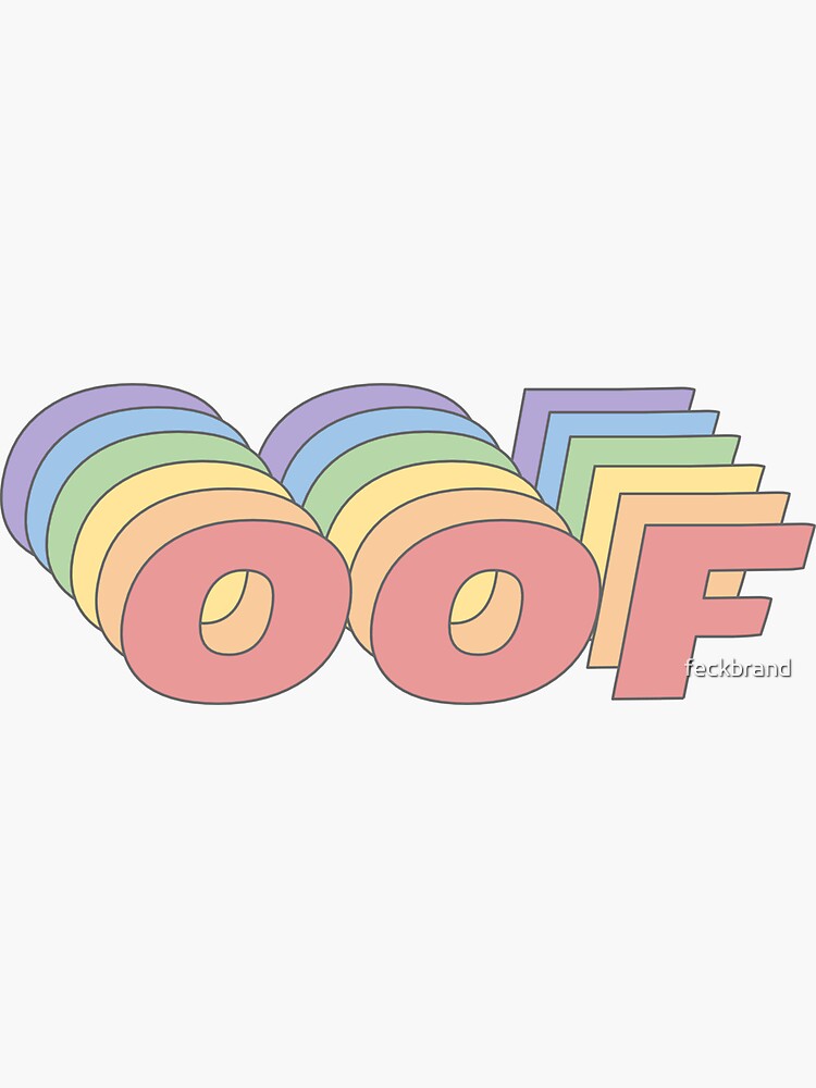 "aesthetic oof" Sticker for Sale by feckbrand | Redbubble