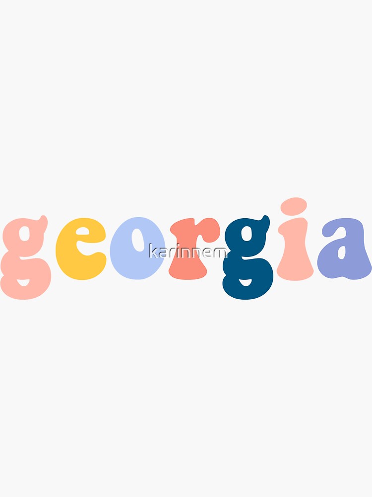 "Georgia State Word Text Graphic" Sticker for Sale by karinnem | Redbubble