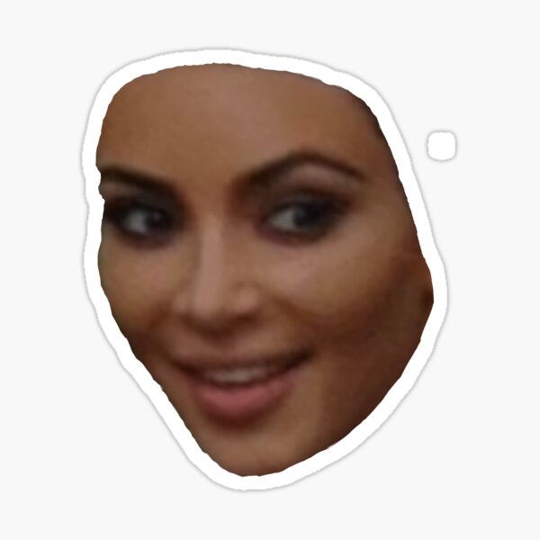 "Kim Kardashian Face Sticker" Sticker by meghanomeara | Redbubble