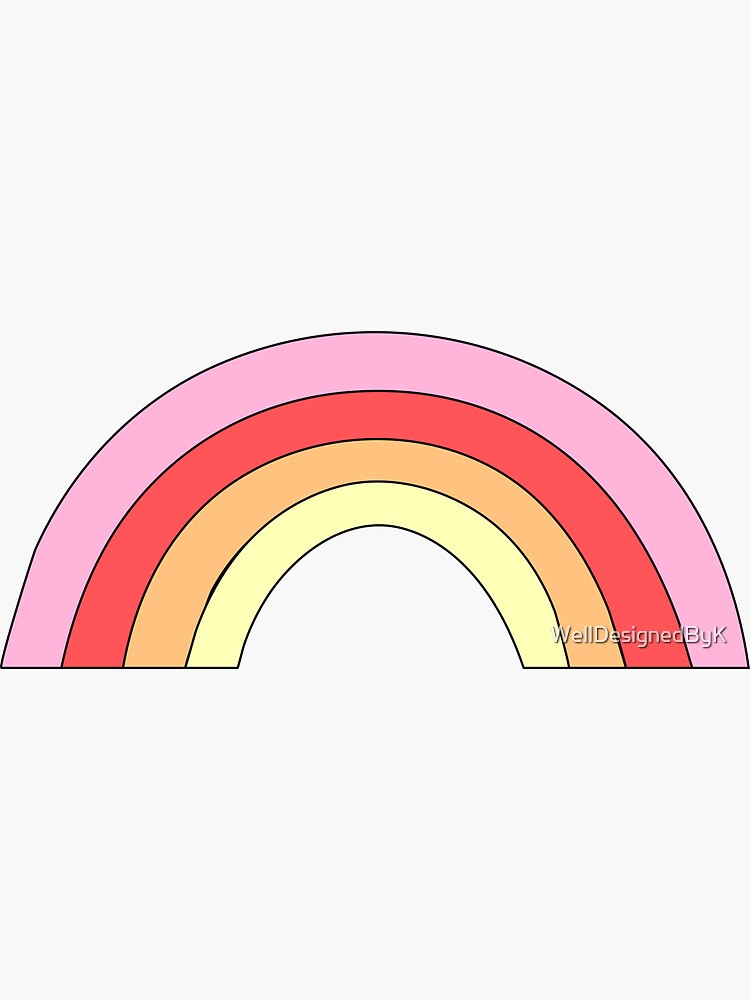 "Pink Rainbow" Sticker for Sale by WellDesignedByK | Redbubble
