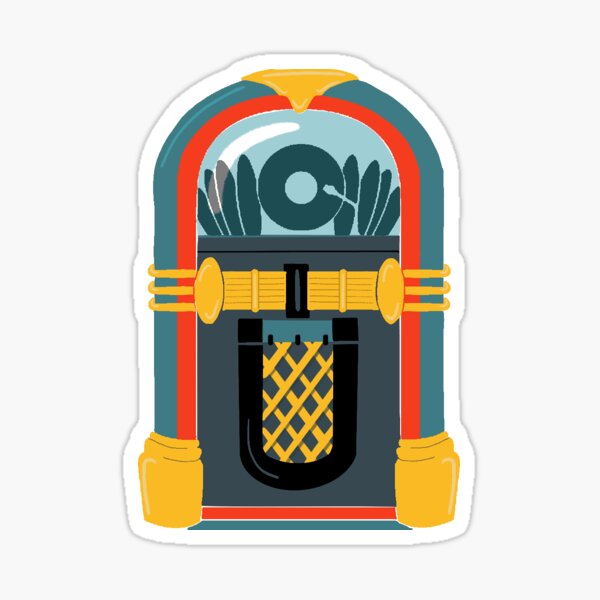"Jukebox illustration " Sticker for Sale by Sorena-Designs | Redbubble