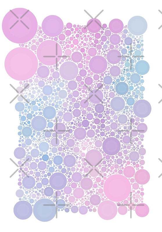 "Cotton Candy Pastel Kawaii Polka Dot Bubble Pattern" by patternsoup | Redbubble
