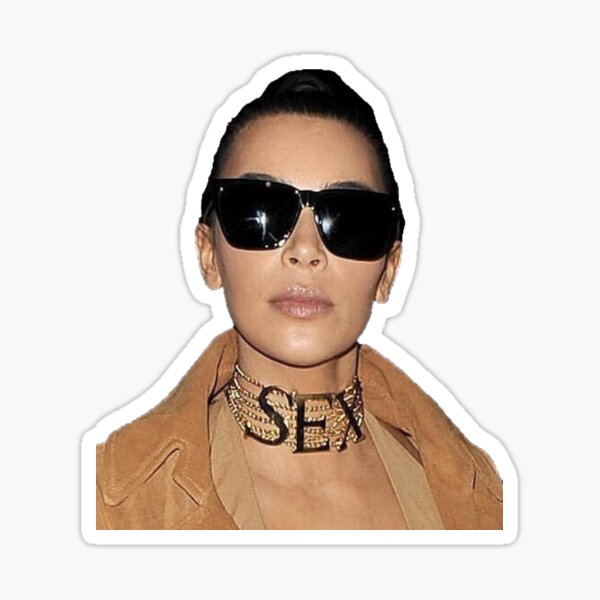 "Kim Kardashian Sticker" Sticker by meghanomeara | Redbubble